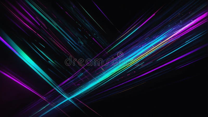 Neon Black Abstract Speed Ray Ai Generated Stock Illustration ...