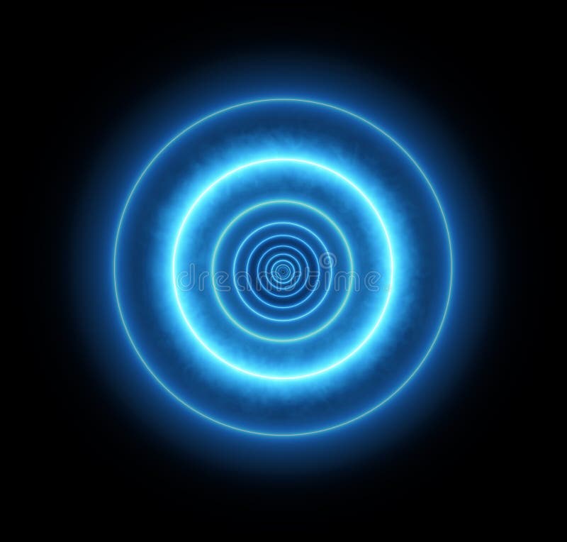 Neon Blue Circle Background. Virtual Reality. Abstract Light Stock ...
