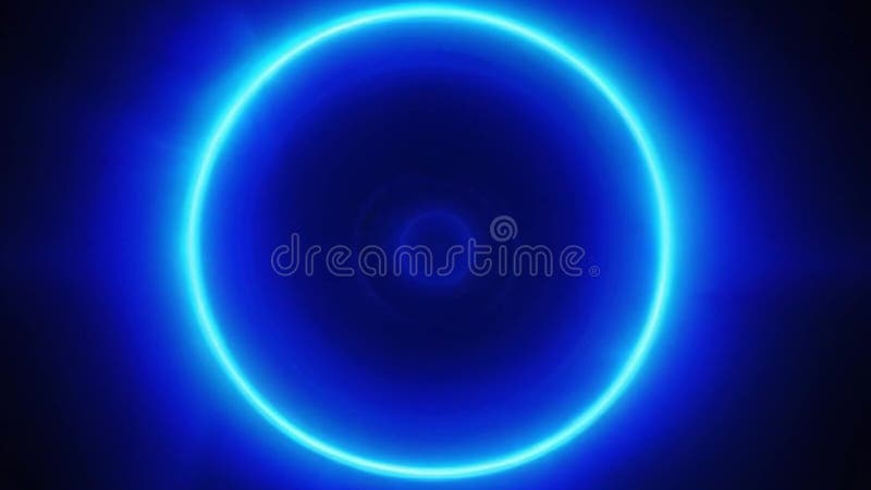 Neon Blue Circular Glow Futuristic Energy Light Effect Stock Footage ...