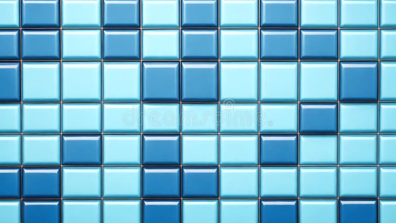 Neon Blue Color Grid Ai Generated Stock Illustration - Illustration of ...