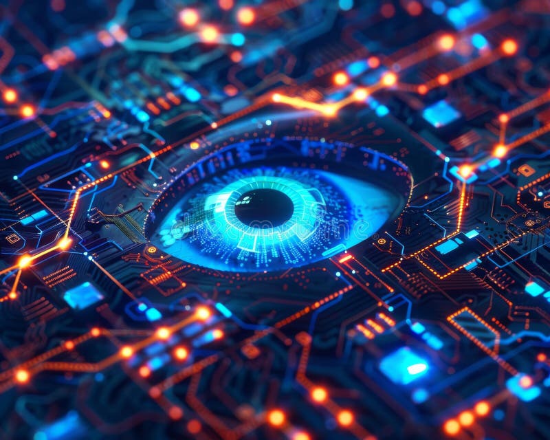 Blue Eye Cyber Circuit Stock Illustrations – 2,769 Blue Eye Cyber ...