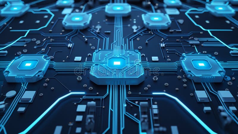 Neon Blue Data Flow Visualization Stock Illustration - Illustration of space, flow: 379771224