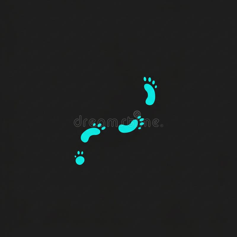 Neon Footprints Stock Illustrations – 609 Neon Footprints Stock ...