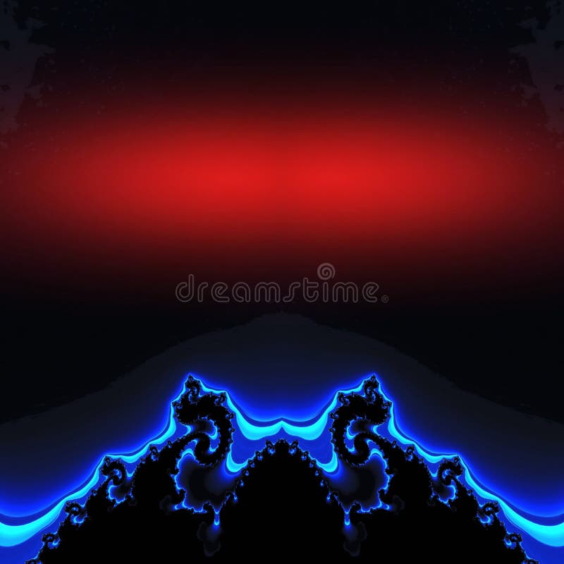 Blue ice and red sky stock illustration. Illustration of bright - 219229456
