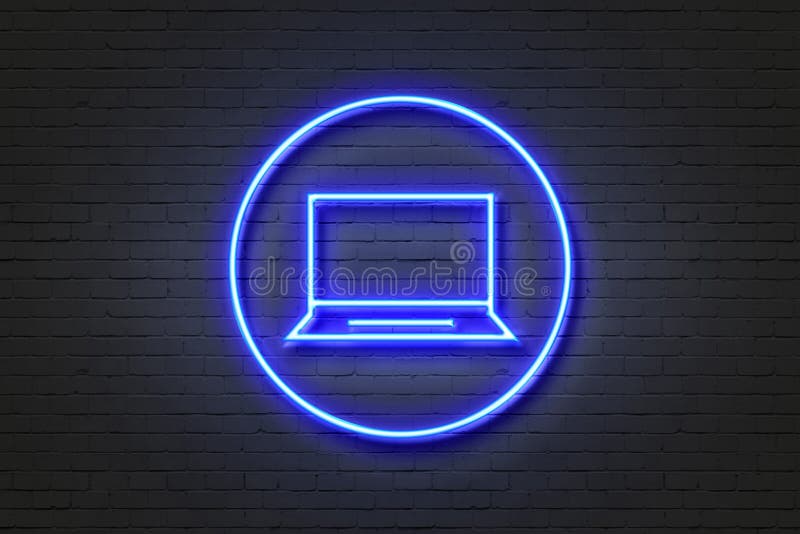 Neon light icon notebook stock illustration. Illustration of lifestyle ...