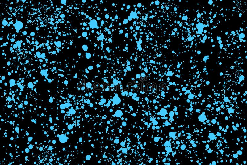 Neon Blue Paint Splashes on Black Background. Abstract Texture for Web ...