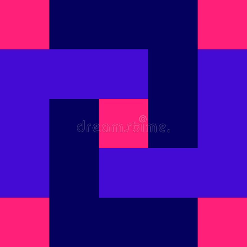 Neon Blue and Purple Interlocking Rectangles Stock Illustration ...