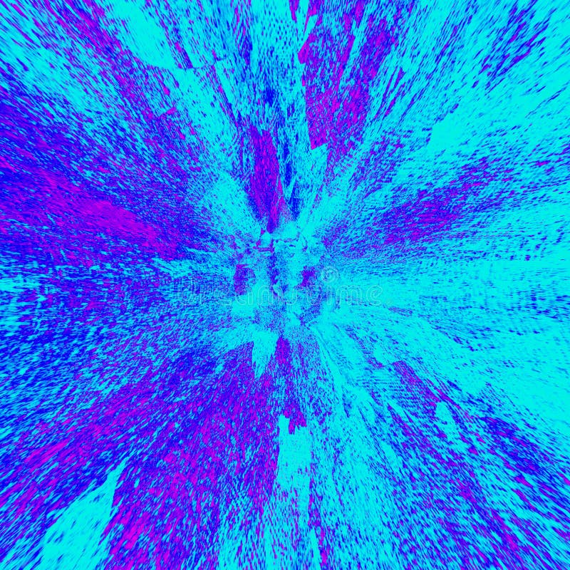 Kaleidoscope of Neon Blue Rotate Pattern with Effect of Explosion Stock ...
