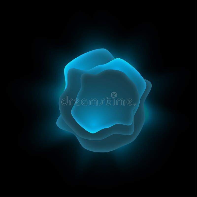 Neon blue roughen blob stock illustration. Illustration of splashing ...