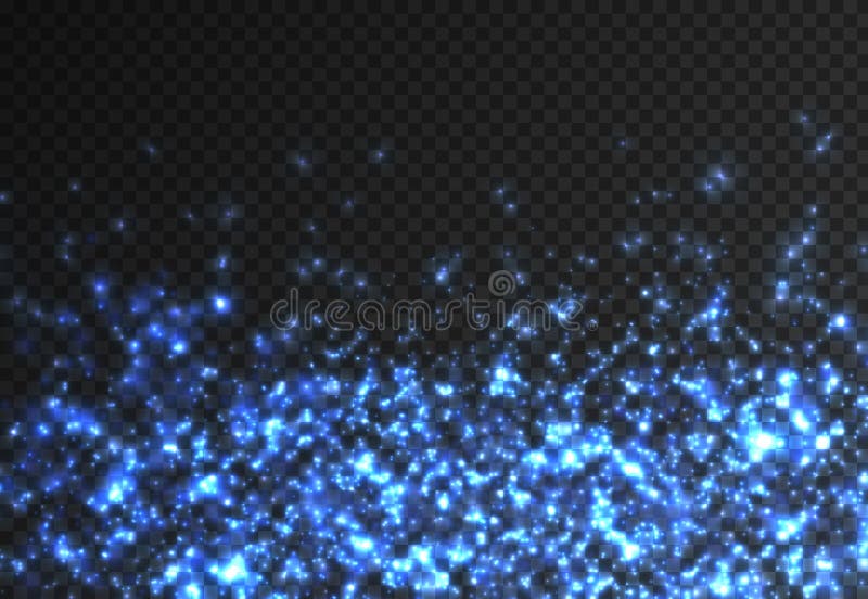 Neon Blue Sparkling Star Dust Trail Light. Stock Vector - Illustration ...