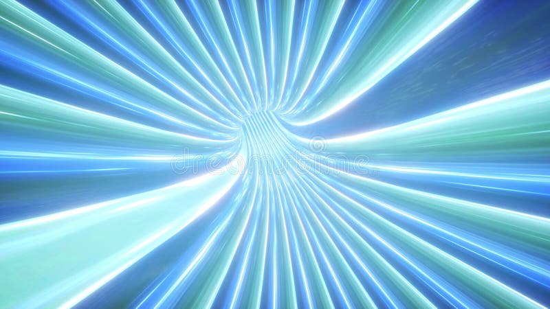 Neon Blue Stream. Flying through the Universe Lightspeed Tunnel Stock ...