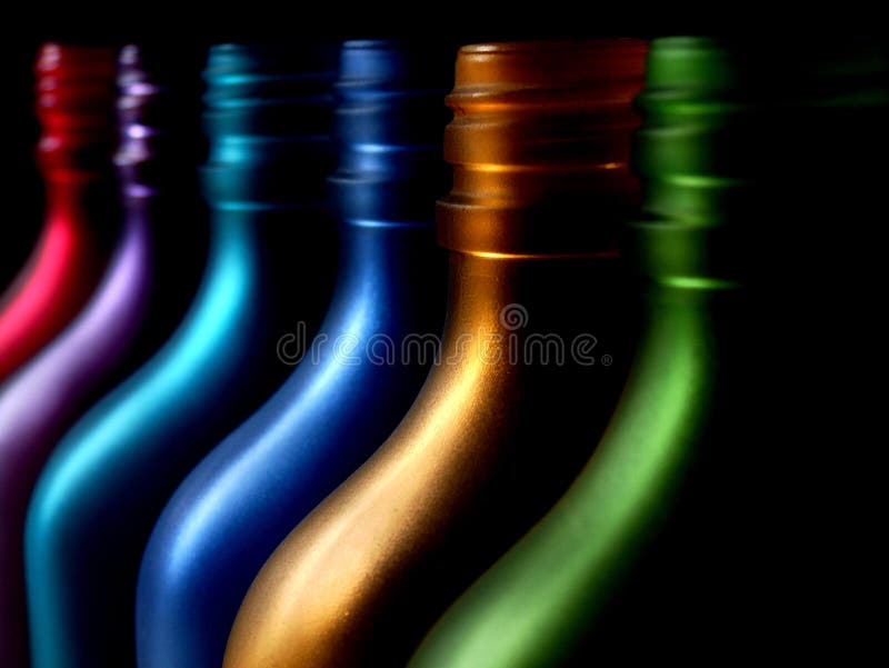 Neon bottles s.3 stock image. Image of colours, still, green - 37613