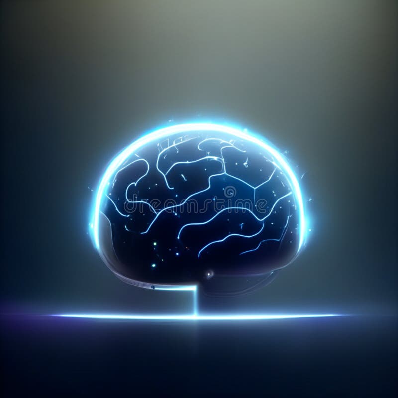 Neon Brain Icon Set. Vector Illustration of Brain Icon Set Stock ...