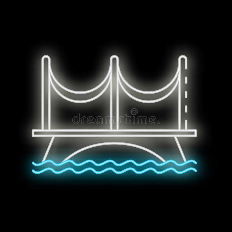 Suspension Bridge Spanning Water Stock Illustrations – 80 Suspension ...