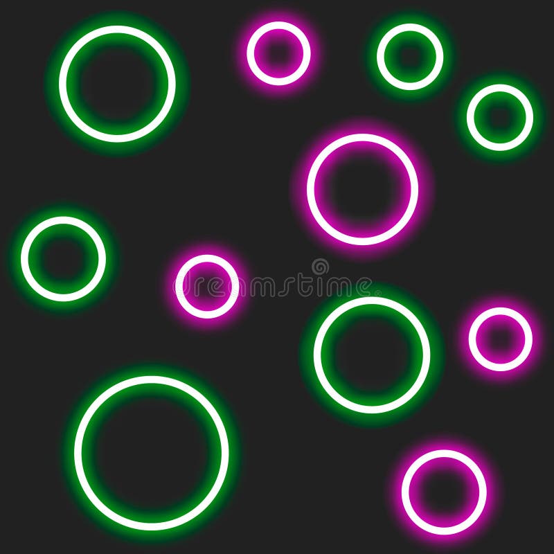 Neon Bubbles Pattern. Vector Illustration. Stock Vector - Illustration ...