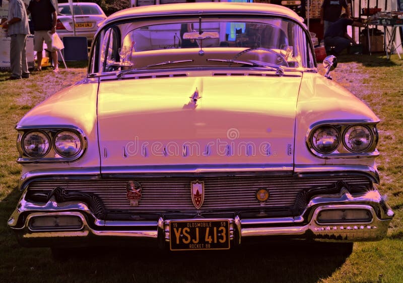 Neon Cadillac editorial photo. Image of show, cadillac - 49860506