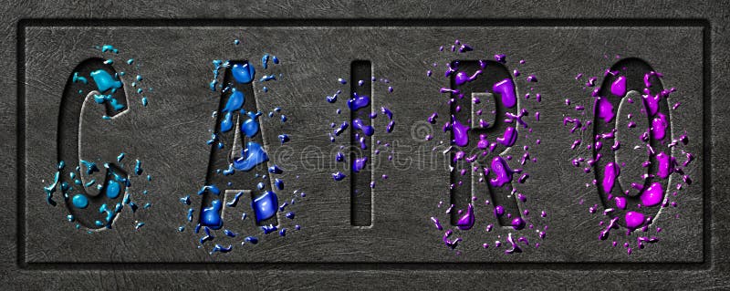 Neon Cairo Glow, Color Splash Stock Image - Image of digital, droplets ...