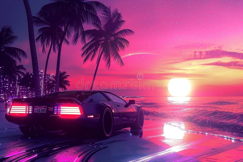 Synth Beach Stock Illustrations – 554 Synth Beach Stock Illustrations ...