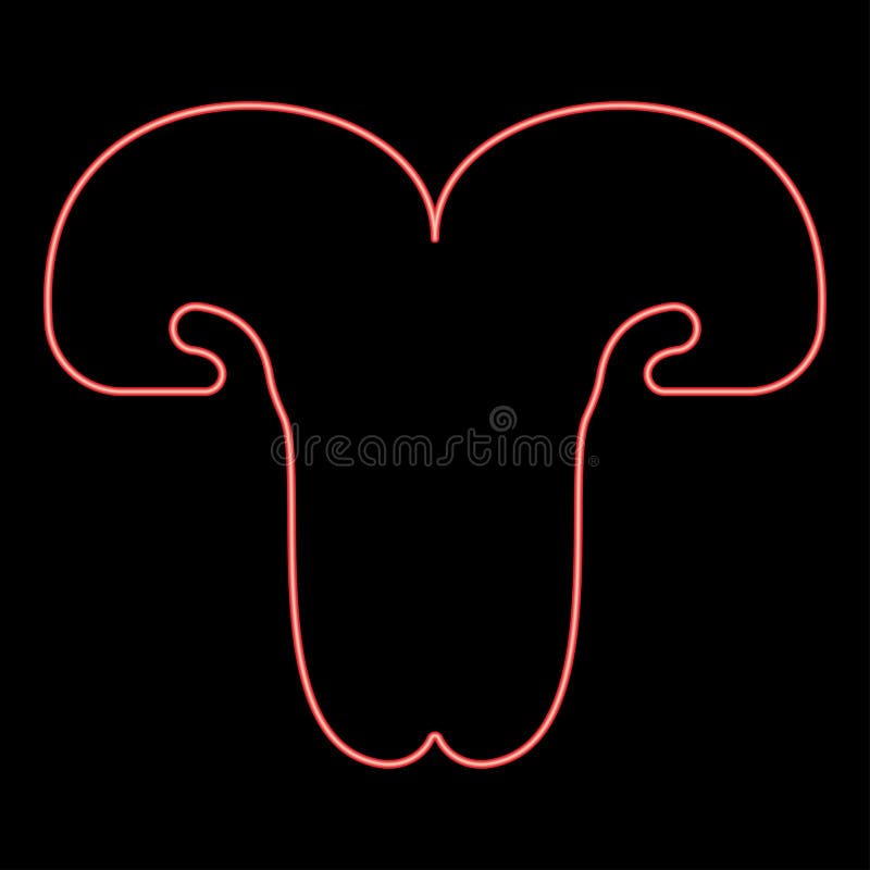 Neon Cat S Nose Cat Pet Veterinary Concept Red Color Vector ...