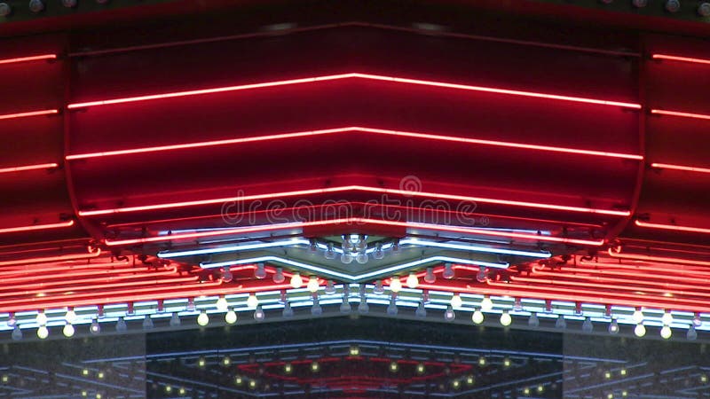 Neon and Chasing Light Marquee Stock Footage - Video of bulb, light ...