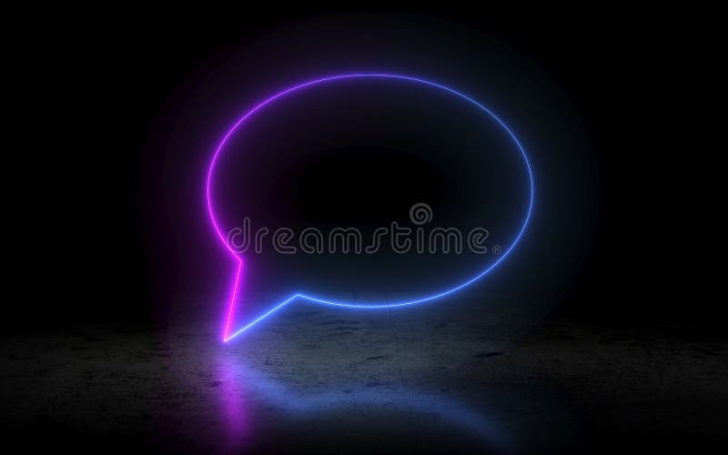 Neon Chat Frame 10 Off Text Banner. Night Sign Board Stock Illustration ...