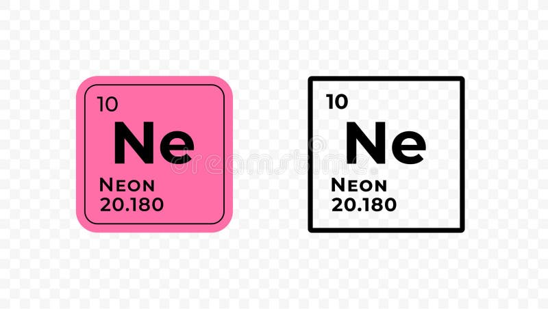 Neon, Chemical Element of the Periodic Table Vector Stock Vector ...