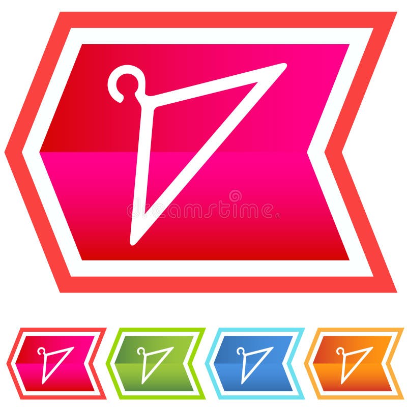 Neon Chevron Icon Set: Coat Hanger Stock Vector - Illustration of shop ...
