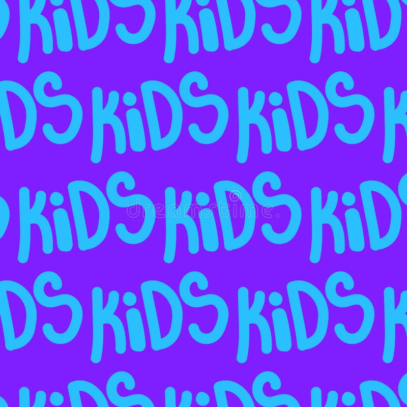 Neon Children Seamless Pattern. Stock Vector - Illustration of bright ...