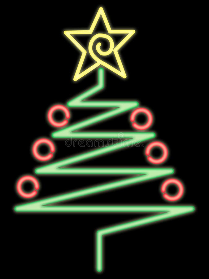 Neon christmas tree stock image. Image of trees, fluorescent - 317087