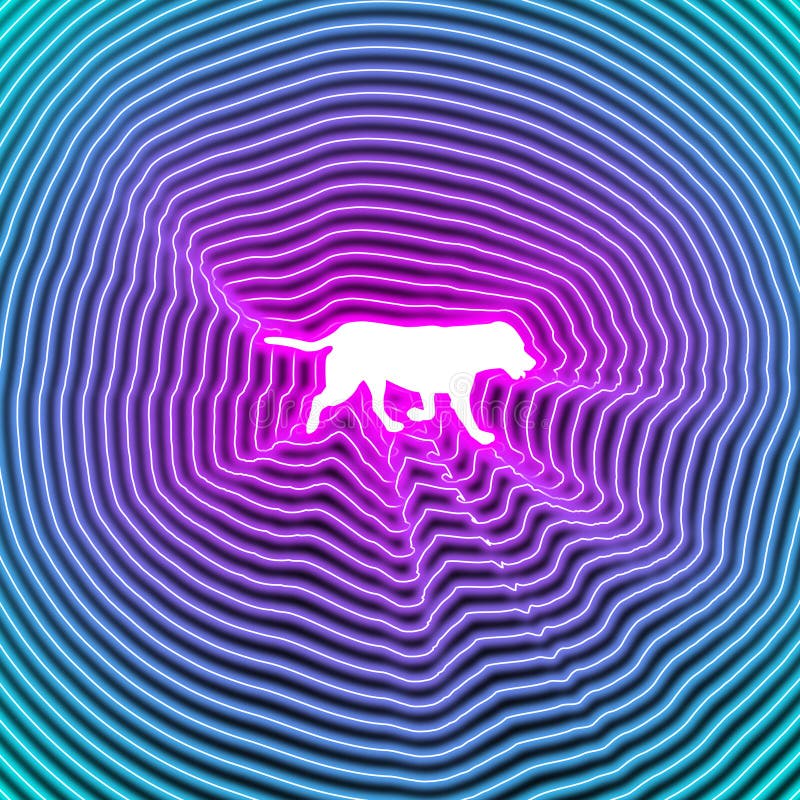 Dog qi animal energy aura stock illustration. Illustration of cute ...