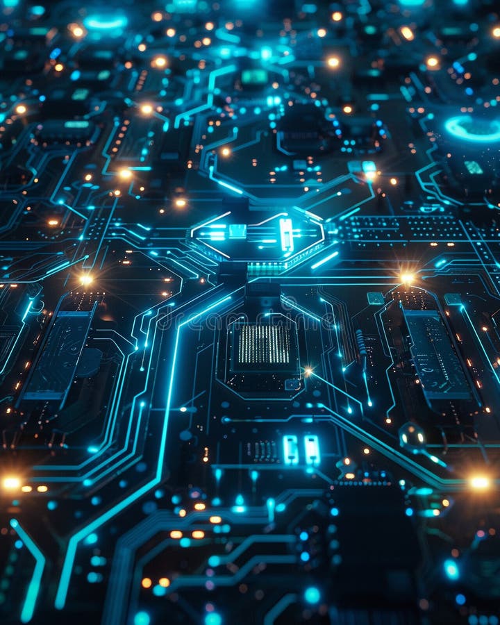 Neon circuit board. stock vector. Illustration of electrical - 30000836