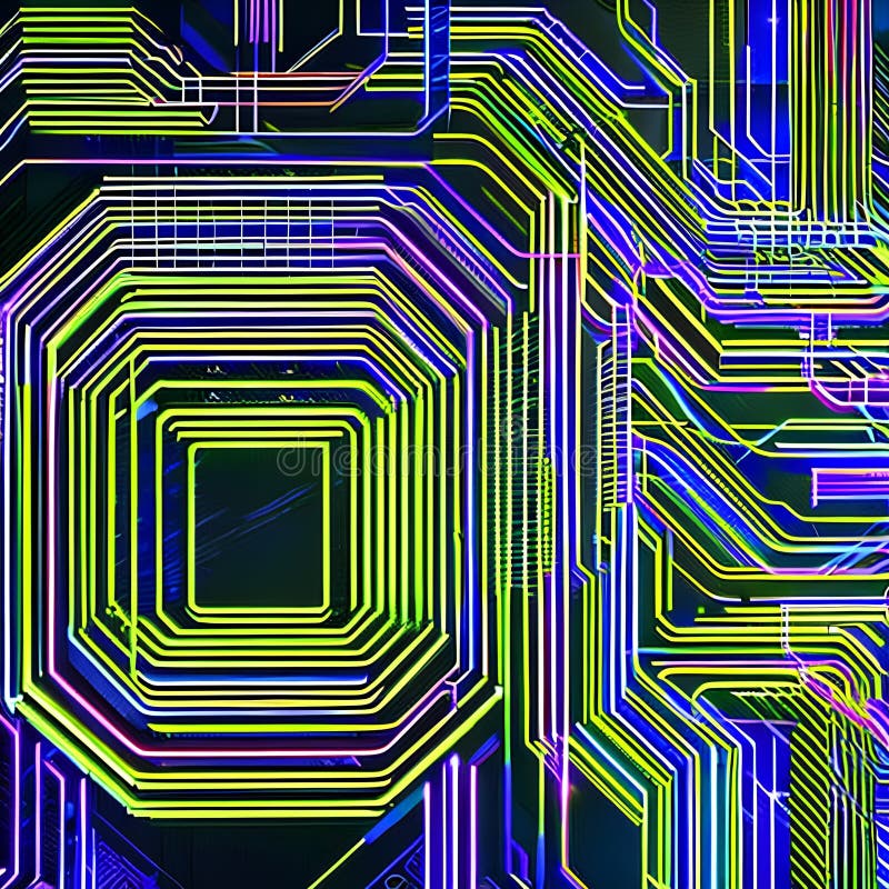 Neon Circuitry Stock Illustrations – 736 Neon Circuitry Stock ...