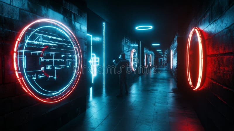 Neon Cityscape VR Immersive Experience Futuristic Cityscape Immersive ...