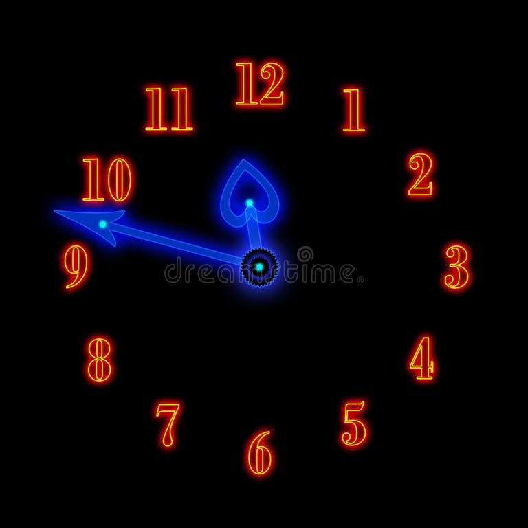 Neon Red Clock Face Stock Illustrations – 187 Neon Red Clock Face Stock ...
