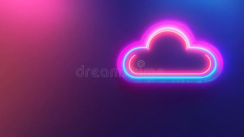 Neon cloud graphic (3 stock illustration. Illustration of wallpaper - 384846756