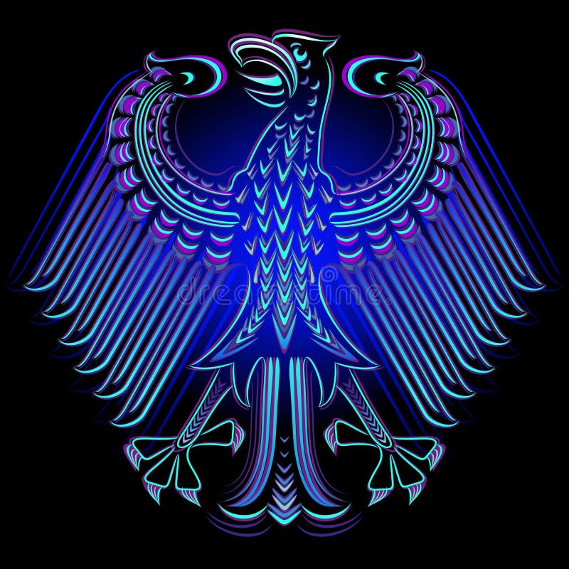 Neon Coat of Arms of Germany Stock Vector - Illustration of national ...