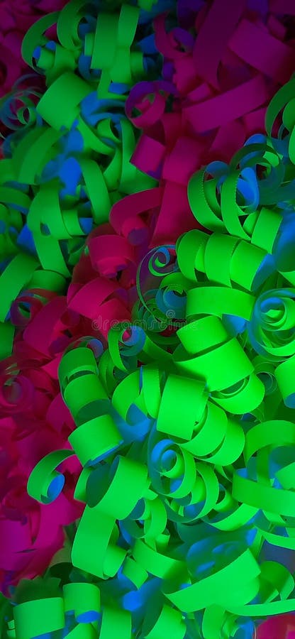 Neon Color Curly Paper Abstract Background Stock Image - Image of ...