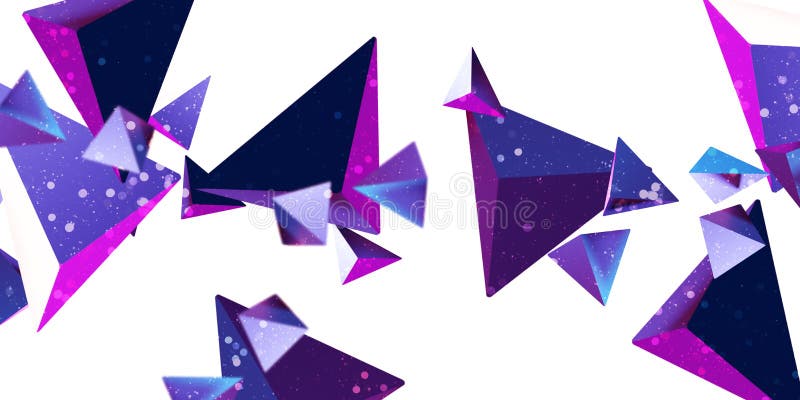 Neon Color Triangle Cube Cube Triangle Shape 80s Abstract Gradient 3d ...