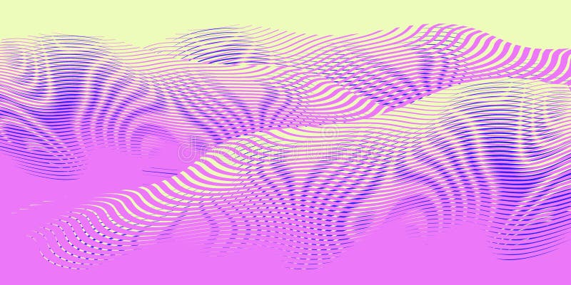 Neon Colored Abstract Background with Wavy Grid Mountain Texture Stock ...