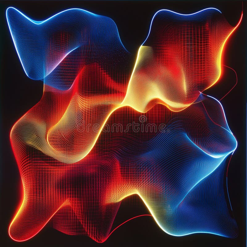 Neon-colored Abstract Geometric Shapes Create a Vibrant Visual ...