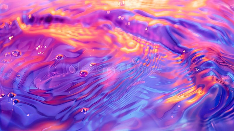 Neon-colored Liquid Mixing, Creating a Mesmerizing Psychedelic Effect ...