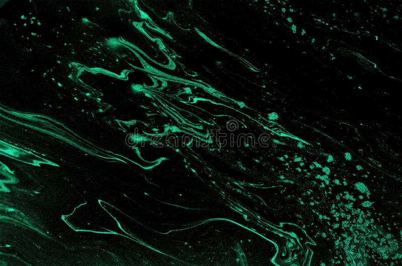 Neon Colored Marble Pattern with Golden Glitter. Fluorescent Liquid ...