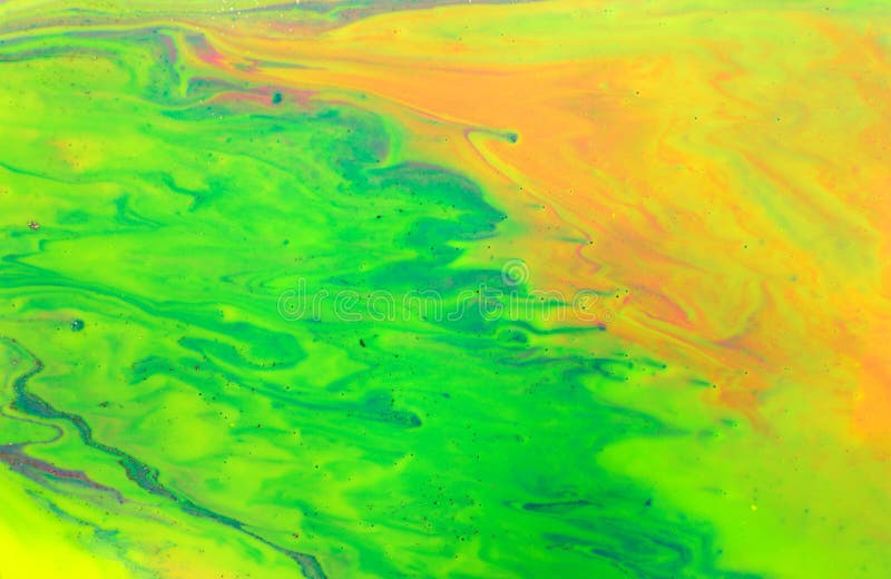 Neon Colored Marble Pattern with Golden Glitter. Fluorescent Liquid ...