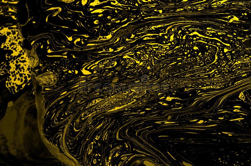 Neon Colored Marble Pattern with Golden Glitter. Fluorescent Liquid ...