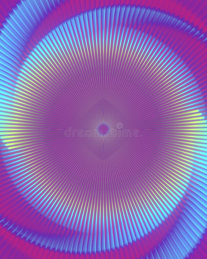 Neon Colored Radial Line Art Pattern in the Shape of Circle. 3d ...