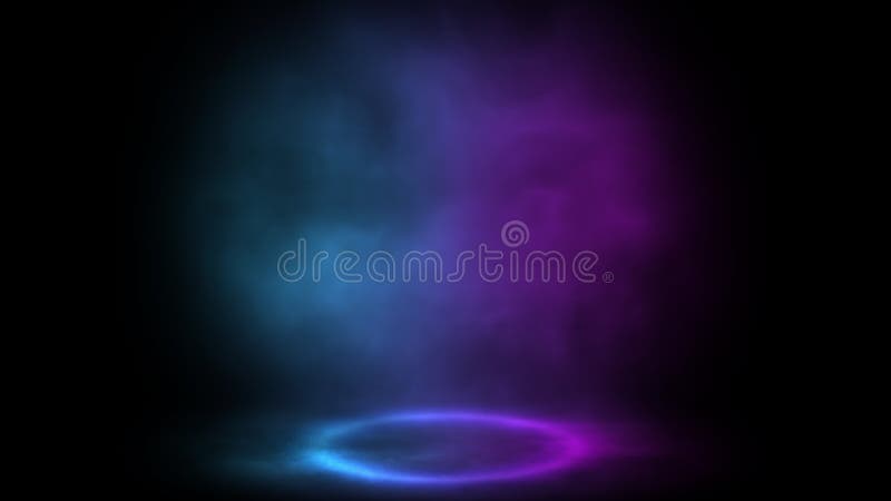 Neon Light Falling on the Floor with Smoke, Seamless Loop Video Stock ...