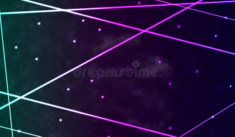 Neon Colorful Lines with Dots, Abstract Background Stock Photo - Image ...