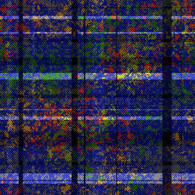 Neon Colors Tartan Fabric Texture Pattern Seamless Stock Illustration ...