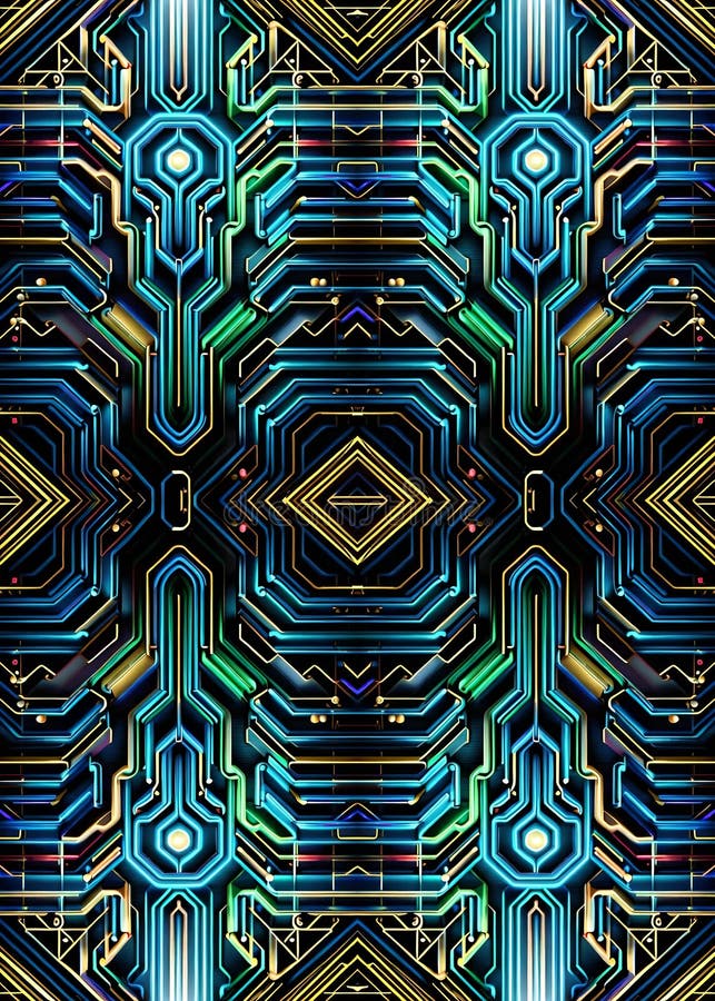 Seamless Motherboard Pattern Stock Vector - Illustration of circuit ...