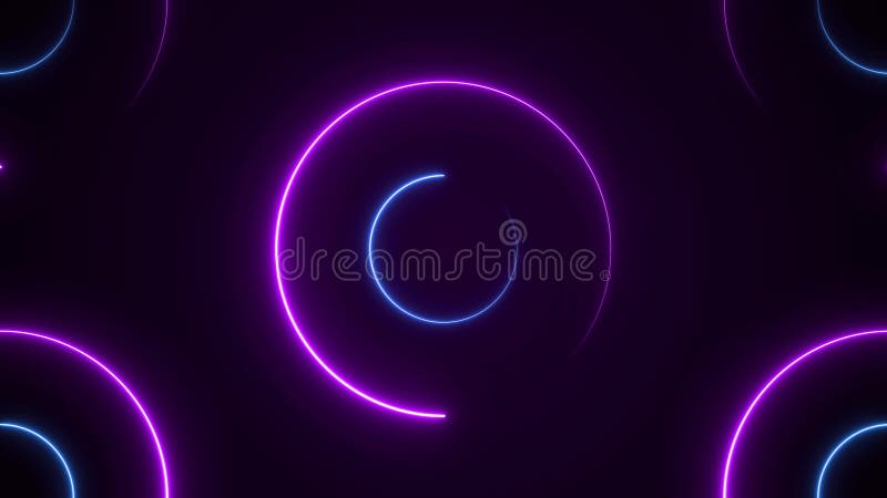 Neon Corridor Stretching To the Horizon, Clear Night Sky without Clouds ...